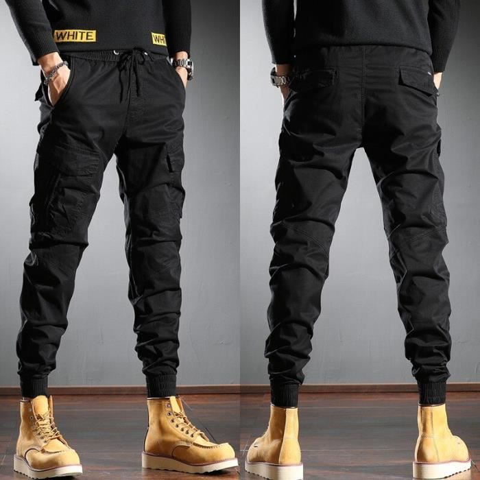 Tenue professionnelle,Pantalon Cargo tactique noir en coton pour hommes ...