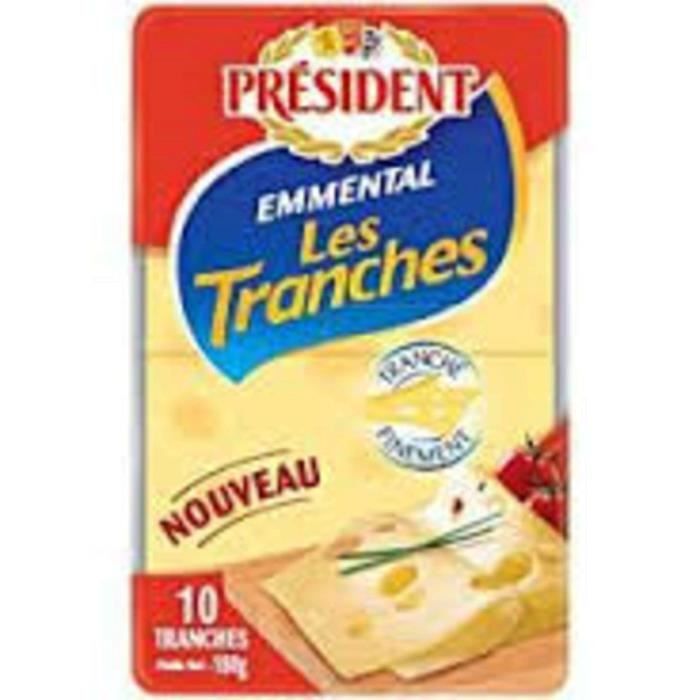 PRESIDENT Emmental en tranches 150g - Cdiscount