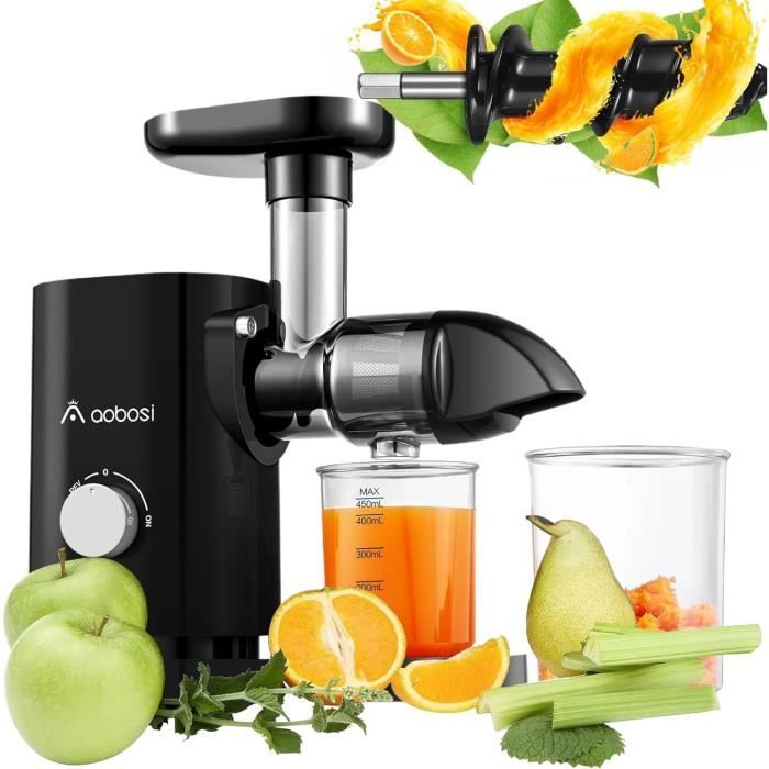 Extracteur De Jus Aobosi-Extracteur À Jus Lent Avec 2 Modes De Vitesse ...