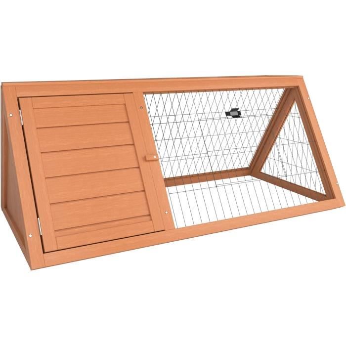 Wooden Pet Rabbit Hutch Triangle, Bunny Guinea Pig Cage Animal House ...