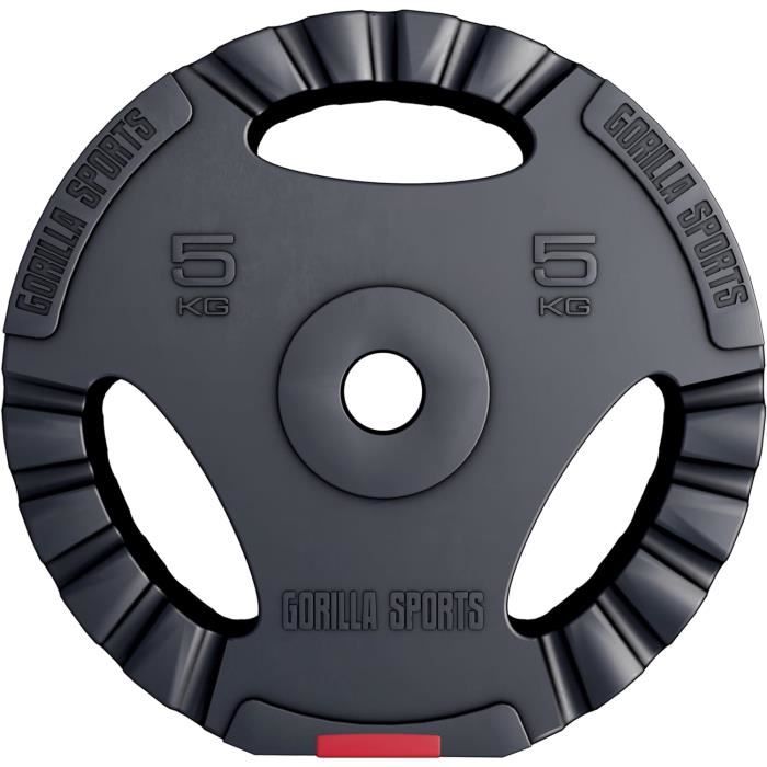 GORILLA SPORTS Disques de Poids - 1,25kg, 2,5kg, 5kg, 10kg, 15kg, Set ...
