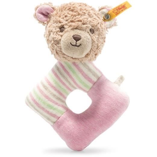 Jouet d'éveil Teddy bear Rosy Steiff GOTS, marron clair/rose 15 cm ...