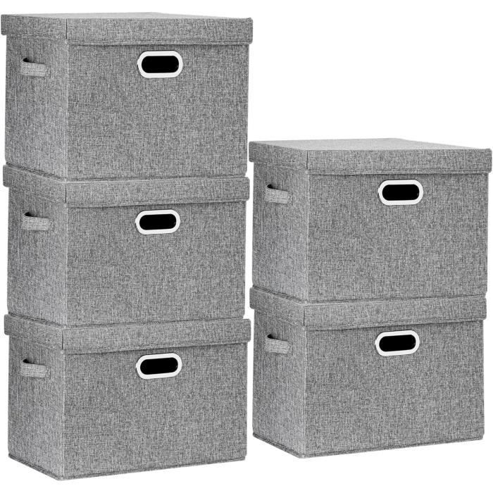 Grande Boîte De Rangement Avec Couvercle, Tissu, Pliable, Lavable ...