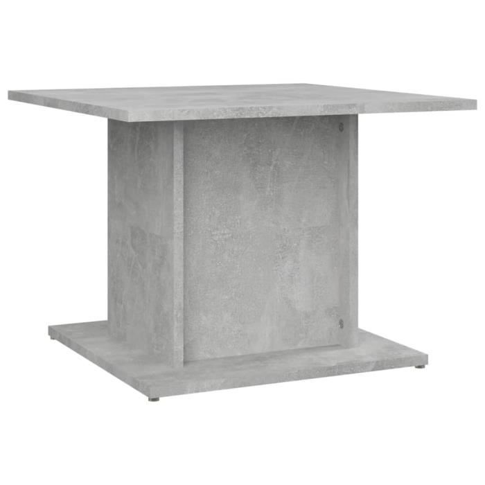 BOHU Table basse Gris béton 55,5x55,5x40 cm Aggloméré BOH9499 NOUVEAU ...