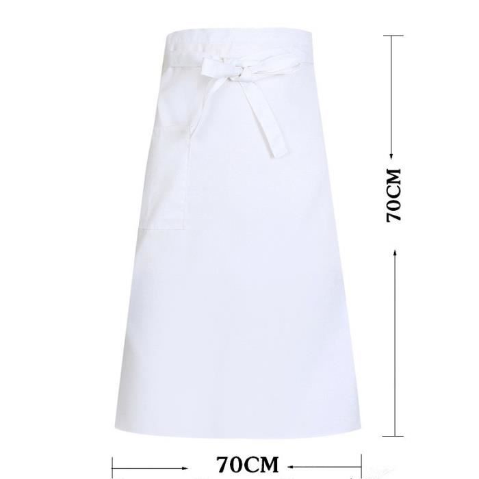 Tablier de chef Tablier de cuisine Coton Hôtel Restaurant Chef Demi ...