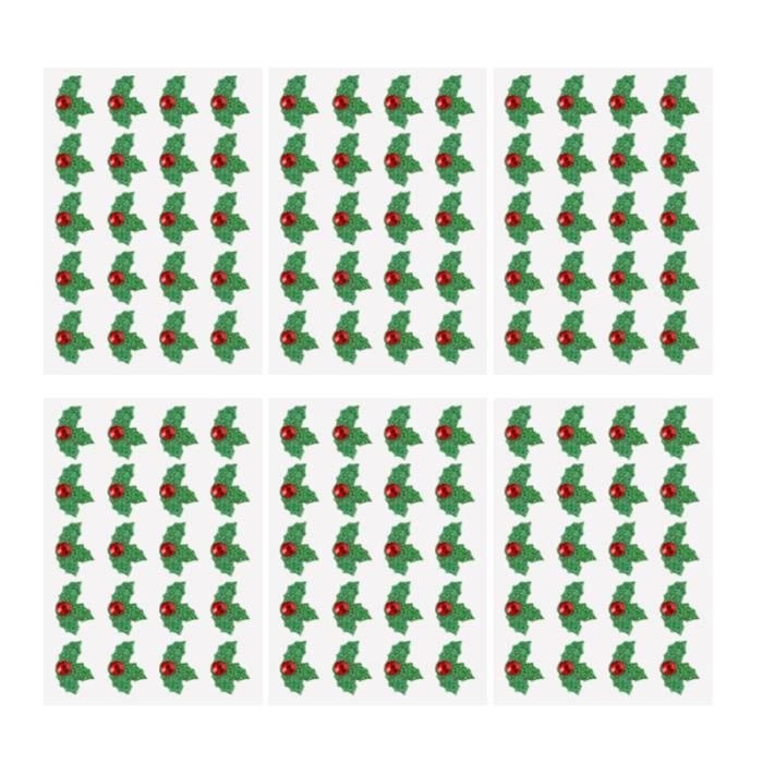 10 feuilles / pack autocollants de noël décoratifs imperméables ...