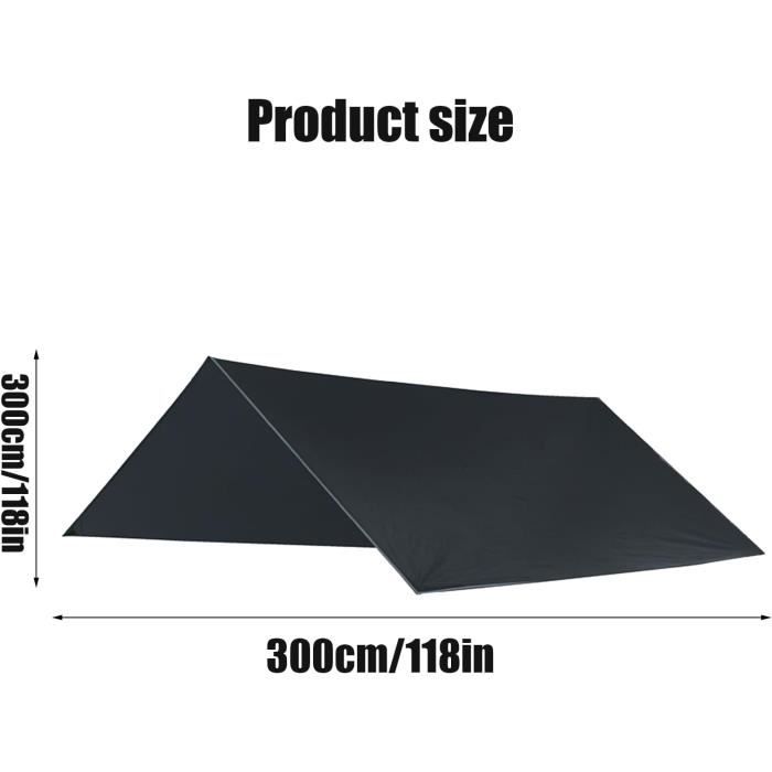 Bâche Anti-Pluie, 3X3M Camping Bâche Rain Tarp, Toile De Tente ...