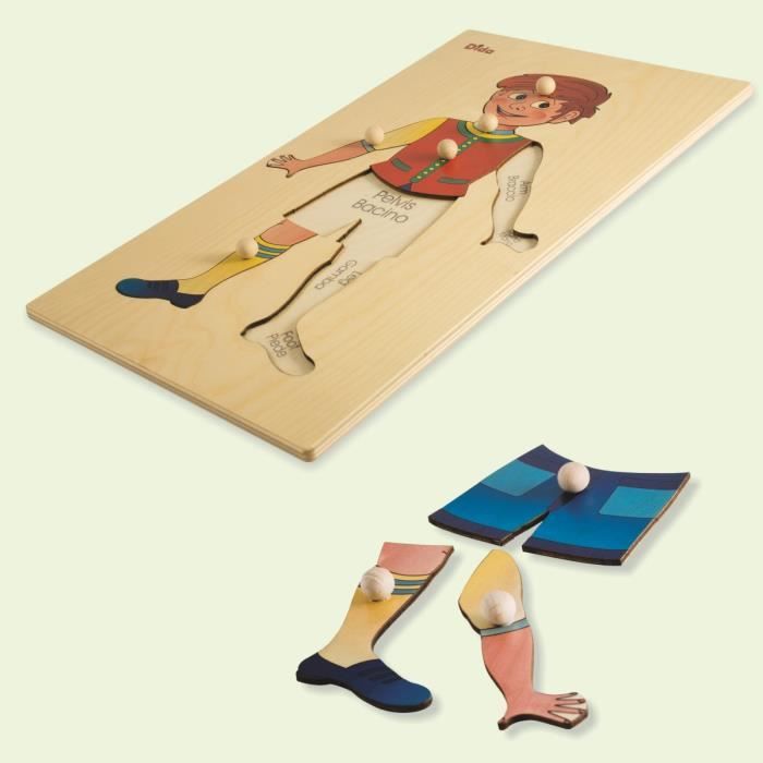 Dida - Puzzle corps humain – Bébé - Jeu éducatif en bois pour découvrir ...