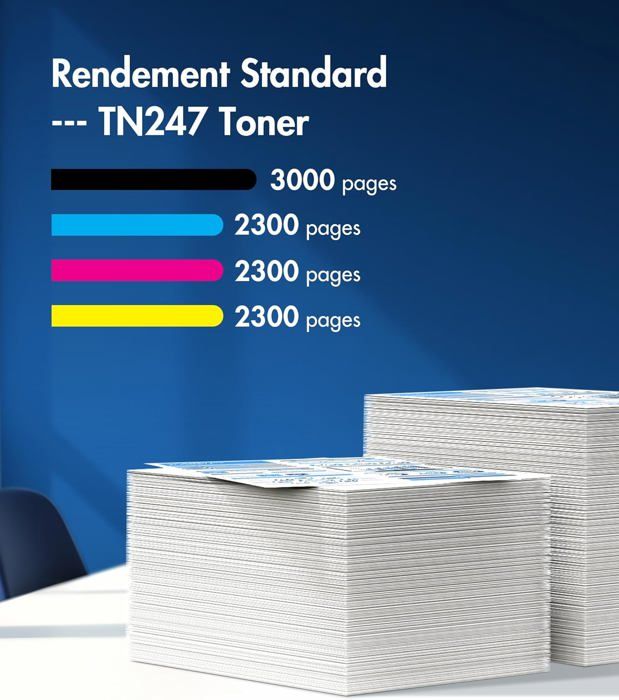 TN247 TN-243CMYK Cartouches de Toner Compatible pour Brother TN-247 ...