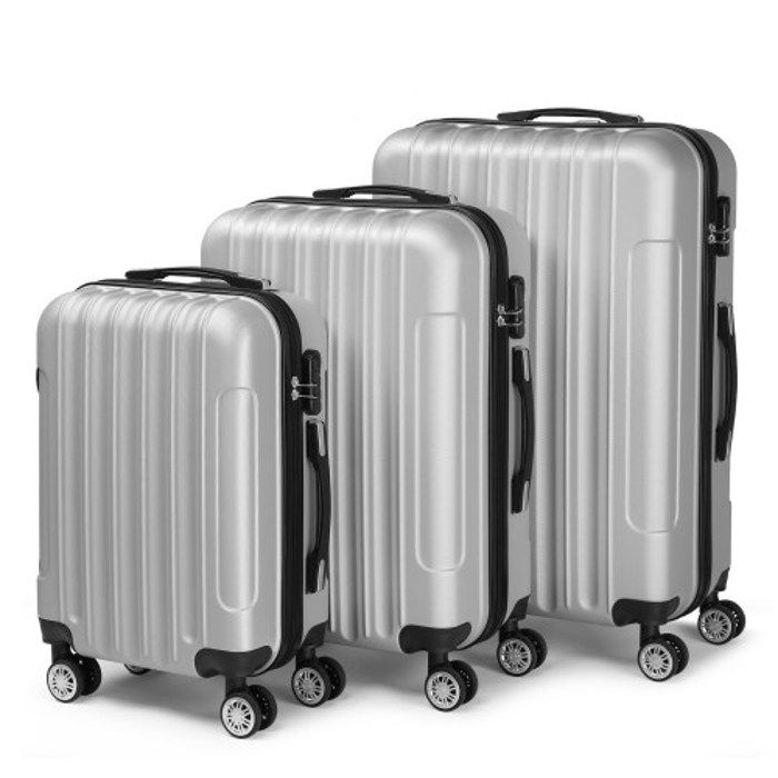 Set de 3 valises rigides Multifonctionnel 4 Roues, ABS, Robustes ...