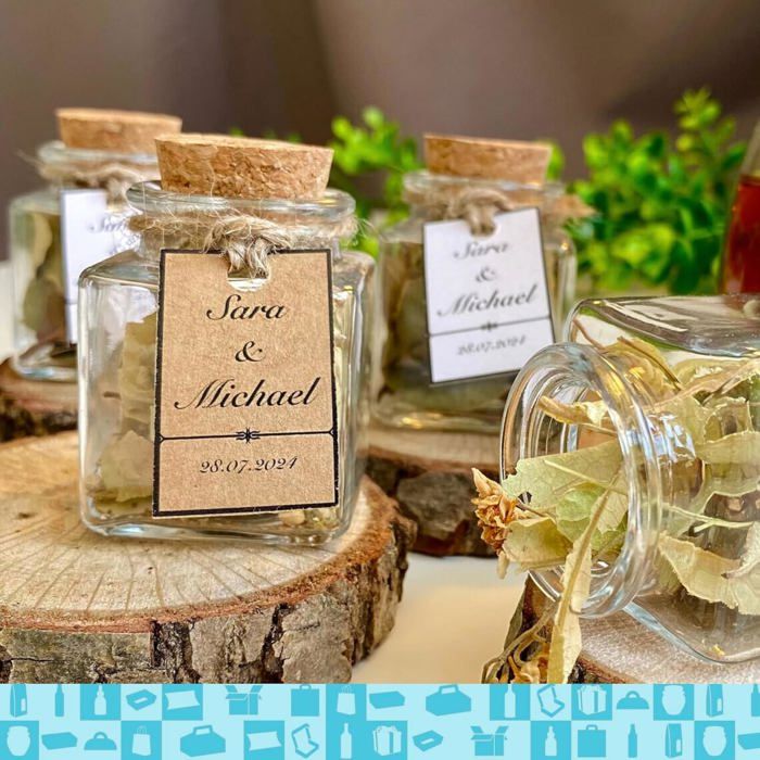 25 Pots en Verre Carrés 40 ml avec Bouchon en Liège : Parfait pour ...