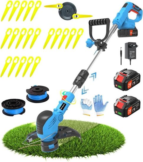 Coupe-Bordures Sans Fil 21V 850W 12 000 Tr/min avec 2 Batteries 4.0 Ah - Cdiscount Jardin