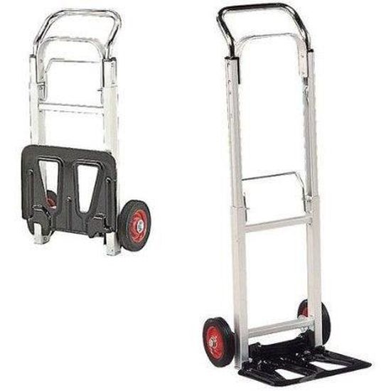 DIABLE PLIANT CHARIOT TROLLEY ROULETTE ALU CHARGE - Cdiscount Bricolage
