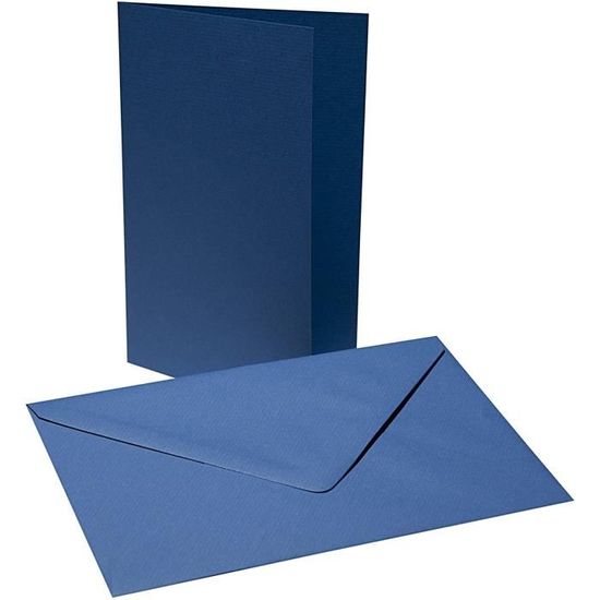 Lenzpaper Cartes pliantes avec enveloppes B6 Bleu roi - 40-3 ...