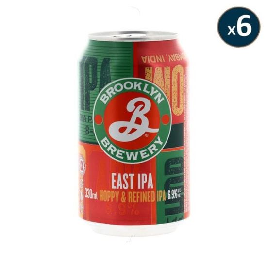 Biere - brooklyn east ipa 6*33cl can - La cave Cdiscount