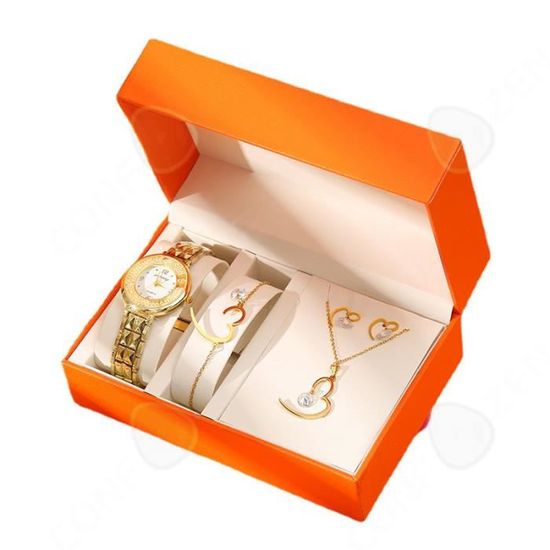 CONFO® Ensemble de bijoux Coffret cadeau de dame Cadeau d'anniversaire Montre exquise Bracelet ...