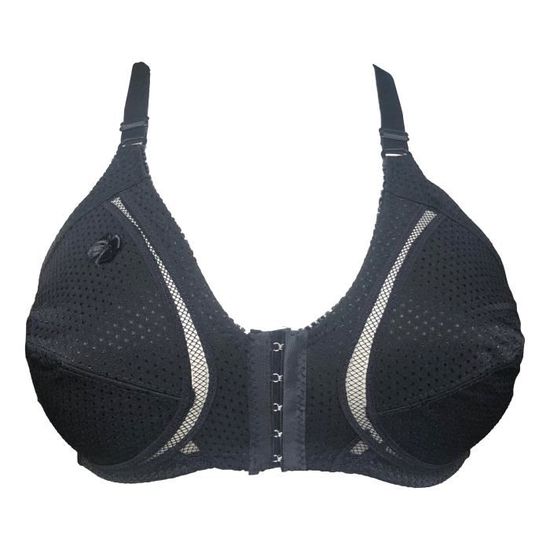 Soutien gorge 95D noir à pois sans armatures ouverture devant fermeture avant Noir - Cdiscount ...