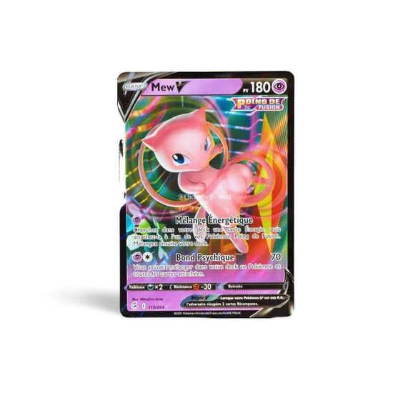 Carte Pokémon Mew V 180 PV 113-264 EB08 - Poing de Fusion NEUF FR - Cdiscount Jeux - Jouets