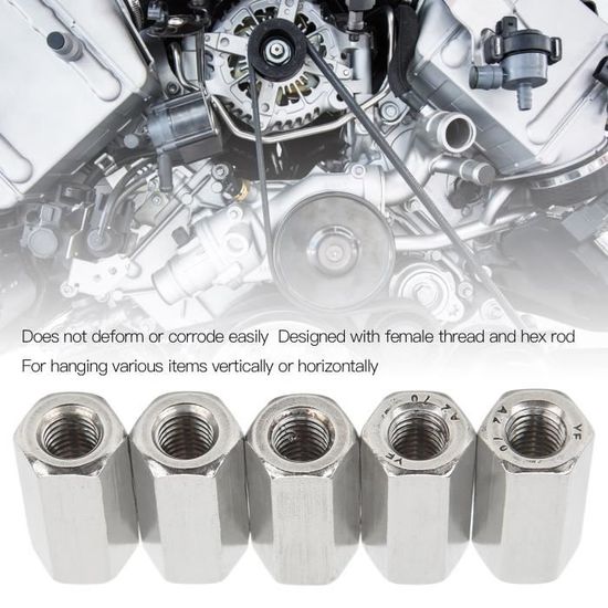 CEN crou d'accouplement hexagonal M10 5 Pièces M10 Longue Tige Hexagonale écrou D'accouplement ...