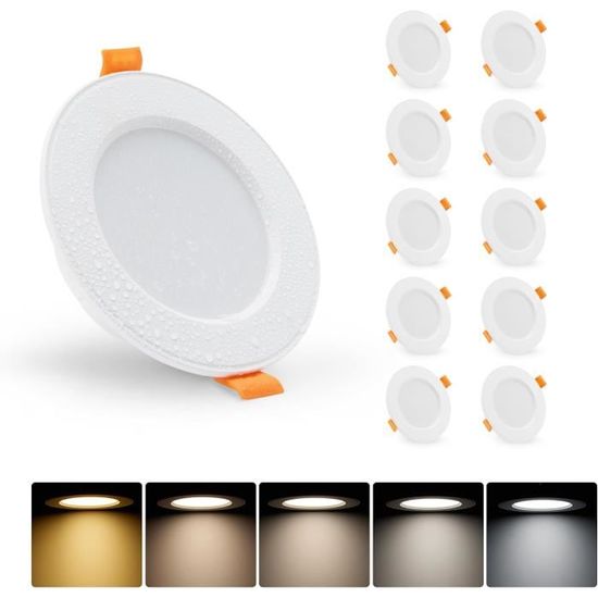 Yafido Lot de 10 Spot LED 7W 230V 630 Lumen, Spot LED Dimmable 5 ...