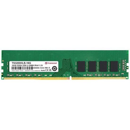 Module mémoire DDR4 - TRANSCEND - TS3200HLB-16 - 16 Go - 3200 MHz - CL22 - Cdiscount Informatique