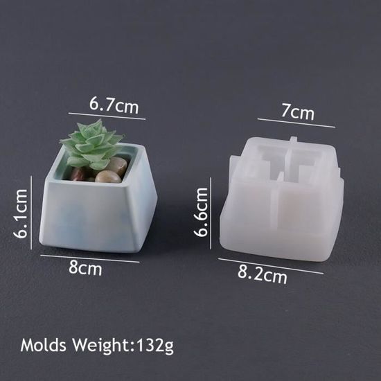 MOULE A MODELER,0002-A--Moules ronds en Silicone pour Pot de fleur ...