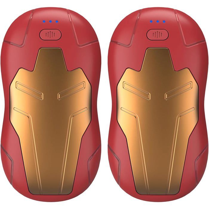 Chauffe Main Rechargeable,10000mAh,Reutilisable Iron Man,Chauffe Main ...
