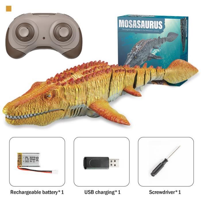 Orange-Dinosaure électrique télécommandé pour enfants, asaur, peut être ...