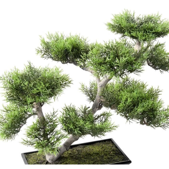 Arbre artificiel Bonsaï Pin en coupe - plante synthétique intérieur ...