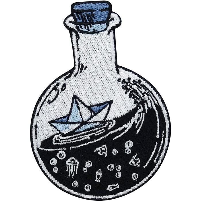 Écusson Thermocollant | Navire sur une mer agitée | Patch à coller au ...