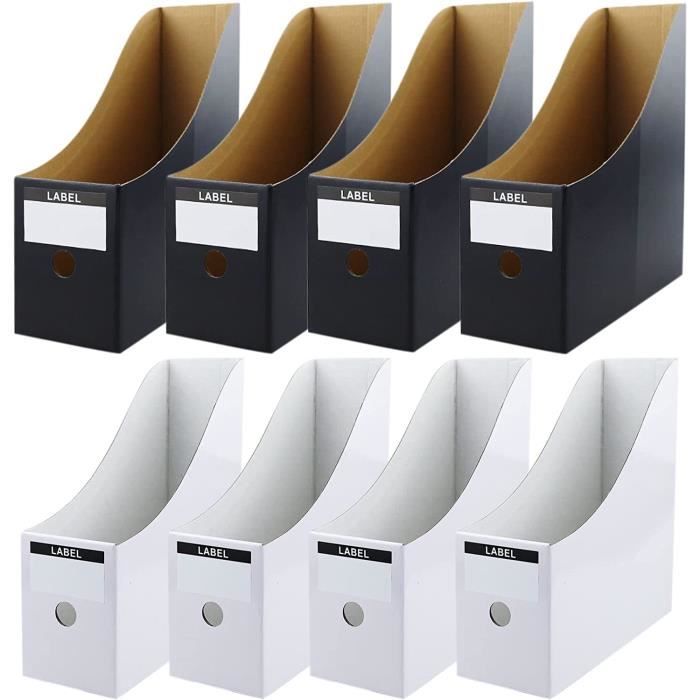 Lot De 8 Porte-Revues En Papier Kraft - En Carton - 4 - Blanc - Noir - Porte-Revues - Pour ...