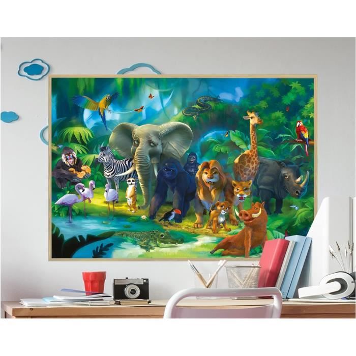 Affiche Enfants \U2013 Safari - Jungle Animals Adventure Zoo Nature ...