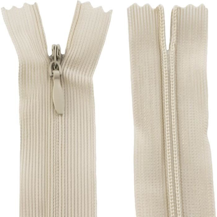 C61849 - Lot De 10 Fermetures Éclair Invisibles 60 Cm Non-Séparables ...