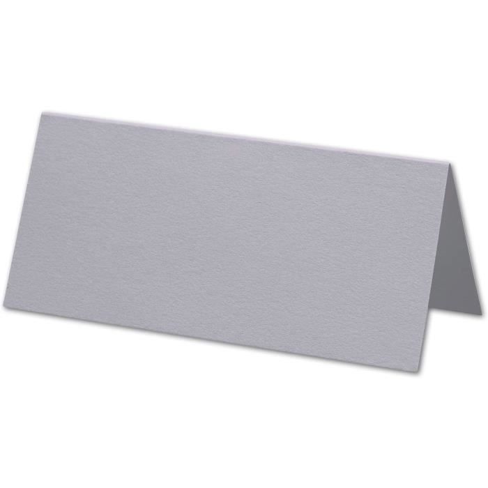 Lot de 25 cartons de table - Graphite (gris) - 45 x 100 mm - Cartes ...
