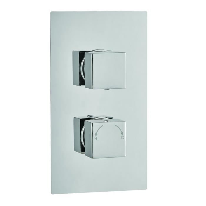 Mark Vitow carré double Douche avec mitigeur thermostatique encastré ...