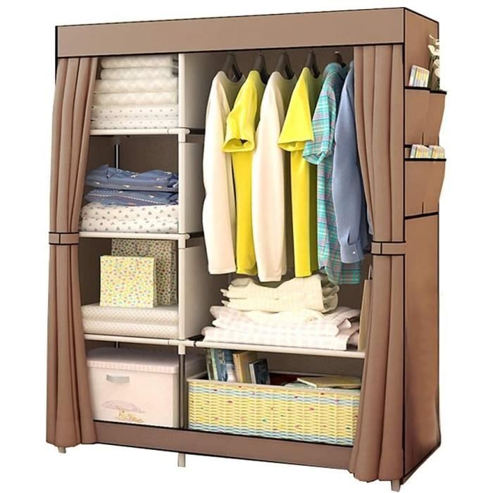 XIAOJUAN Armoire de rangement en toile métallique décontractée ...