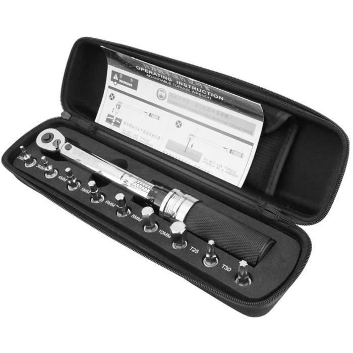 Mini clé dynamométrique réglable Torque wrench 1-4" DR 1-25 Nm Kit d ...