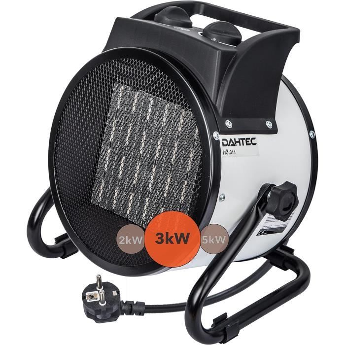 Chauffage Soufflant Céramique Électrique 3000W Avec Thermostat Et 2 ...