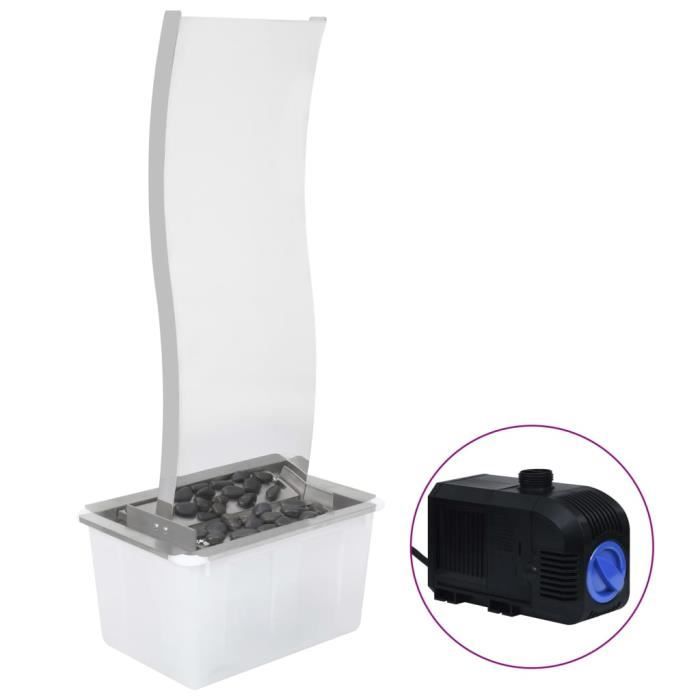 CASCADE - FONTAINE - JET - BAO Fontaine de jardin avec pompe Acier ...