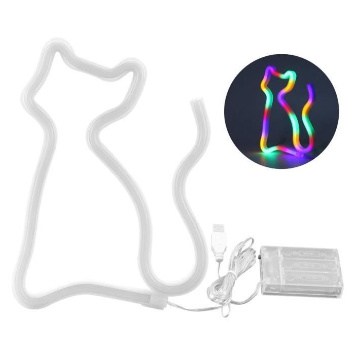 Décoration murale - HURRISE - Néon LED Chat - Coloré - Intérieur ...