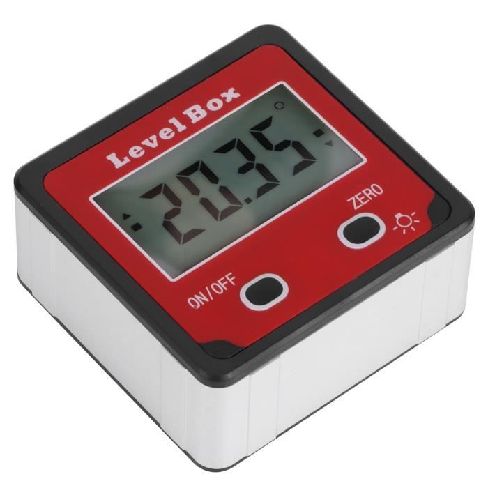 Inclinomètre numérique - QIILU - Mini niveau angle - LCD rétroéclairé - Mesure angle et niveau ...