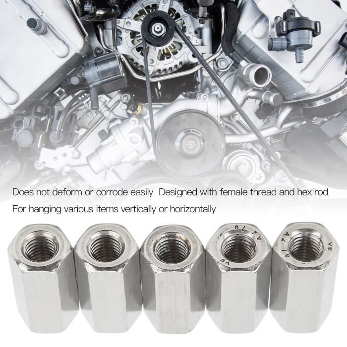 CEN crou d'accouplement hexagonal M10 5 Pièces M10 Longue Tige Hexagonale écrou D'accouplement ...