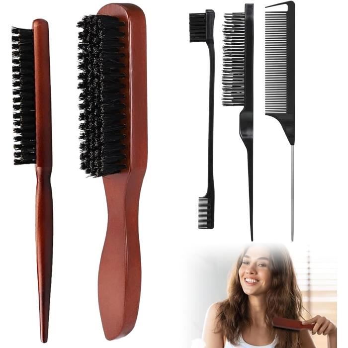 5 Pièces Brosse Plaquante Cheveux,Brosse Plaquage Cheveux,Brosse Baby ...