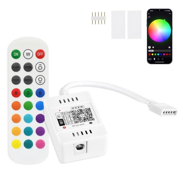 Contrôleur de Bande LED RGBW, Compatible avec Alexa et Google Home, RGB ...