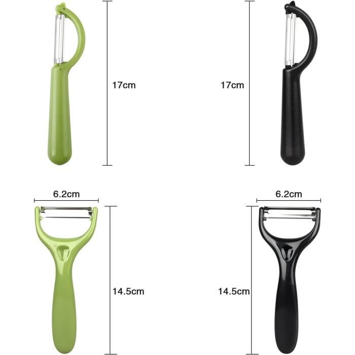 4PC Éplucheur à Légumes,Econome Legumes,Eplucheur double tranchant ...