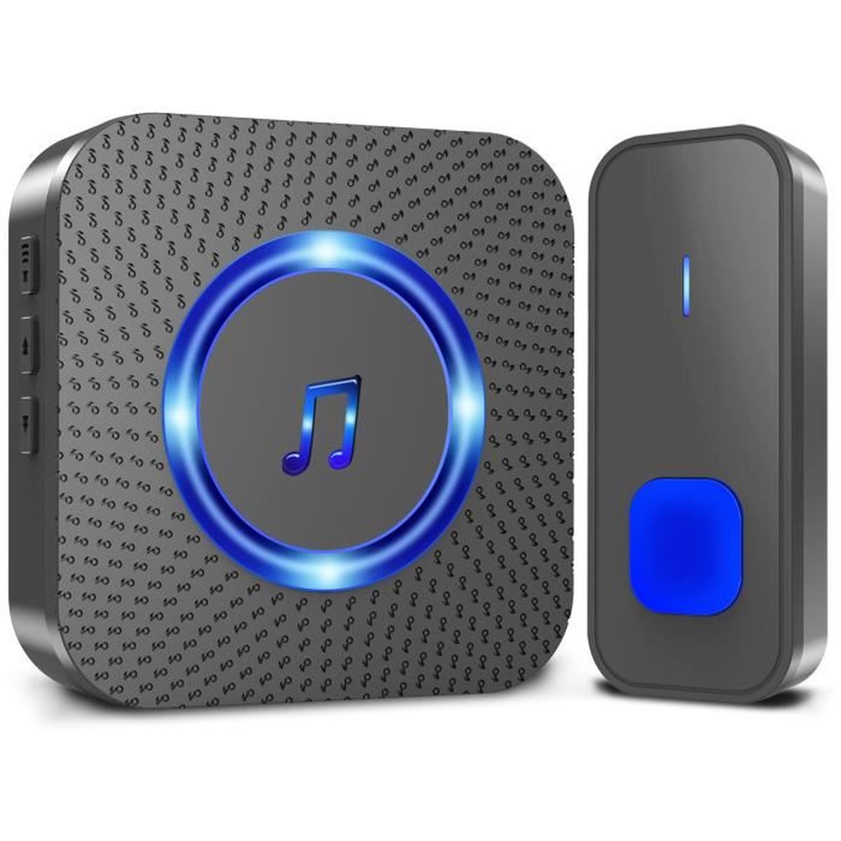 Sonnette sans Fil Portée, AMOUNE Carillon de Porte Extérieur Étanche ...