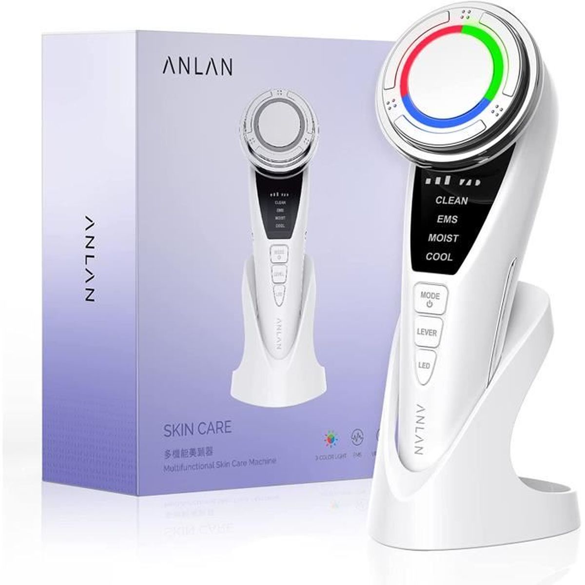 Appareil anti Rides ANLAN , 5 en 1 Dispositif de Beauté anti âge, Appareil pour Soin Visage ...