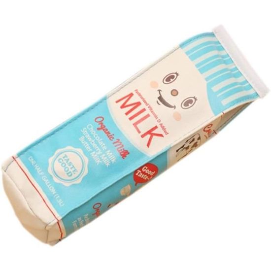 Creative Mignon Crayon Pen Sac Fun Simulation Lait Lot Trousse À ...