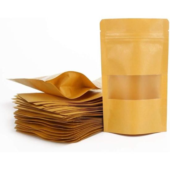 Sacs,Sachet Kraft Alimentaire Sac Papier Kraft avec Fenetre ...