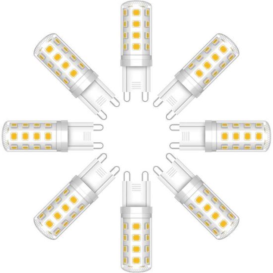 Ampoule Led G9, 3W Equivalent 30W Halogène Lampe, Blanc Chaud 3000K ...